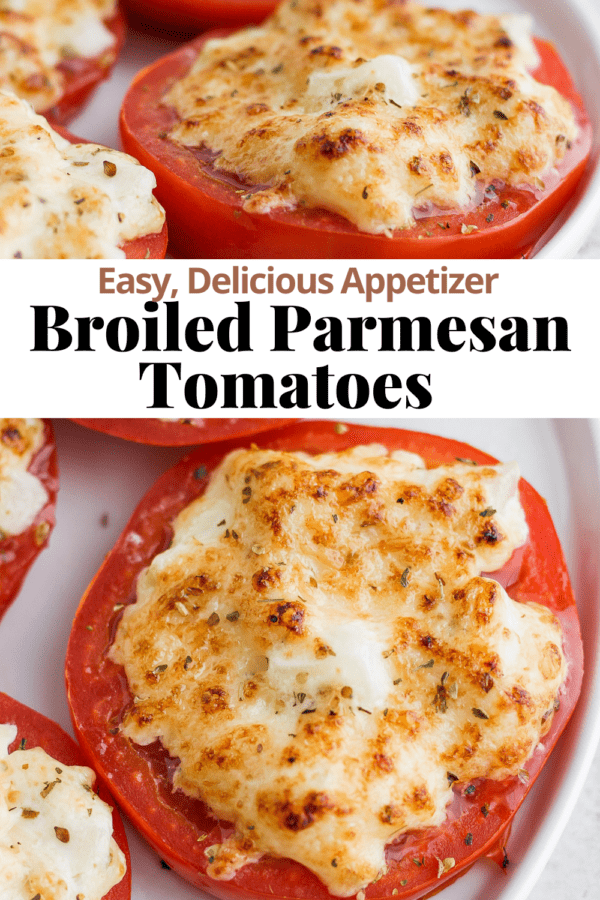 Parmesan Mayo Broiled Tomatoes - The Wooden Skillet