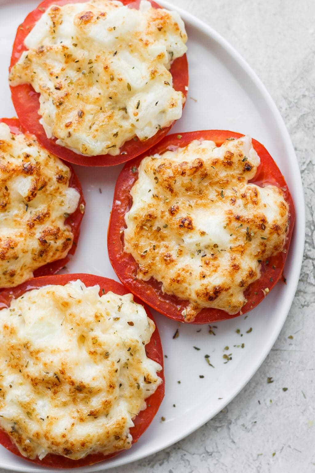 Parmesan Mayo Broiled Tomatoes - The Wooden Skillet