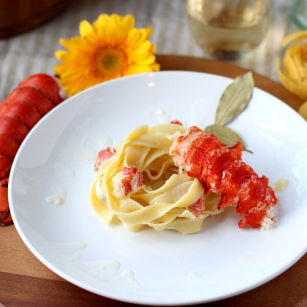 Lobster and Pappardelle in a Butter and Parmesan Sauce - The Wooden Skillet