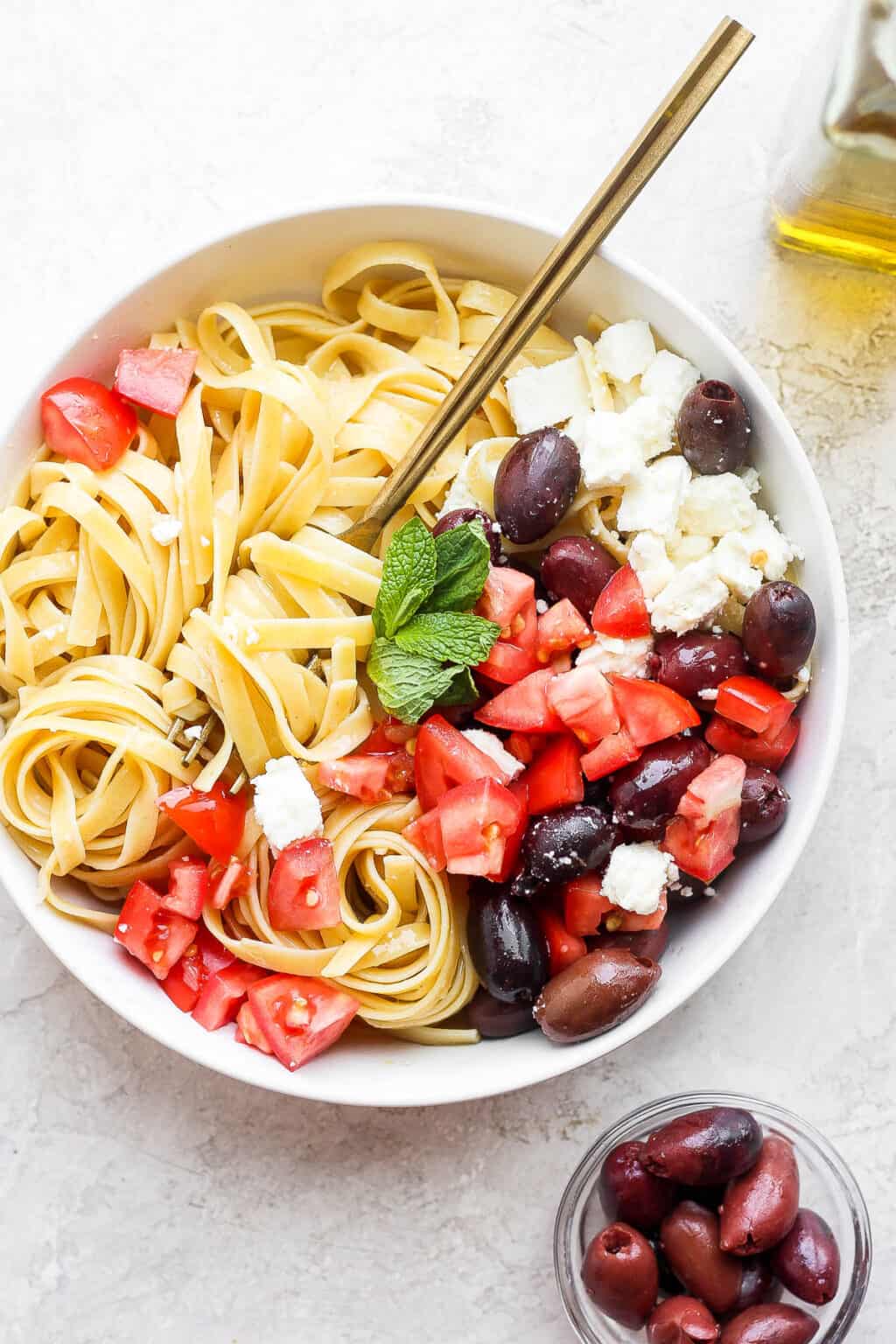 Warm Greek Pasta - The Wooden Skillet