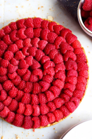No Bake Raspberry Pie - The Wooden Skillet
