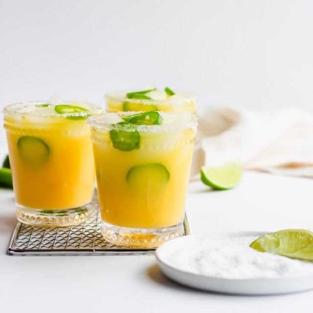 Spicy Margarita Mocktail + Jalapeño - The Wooden Skillet