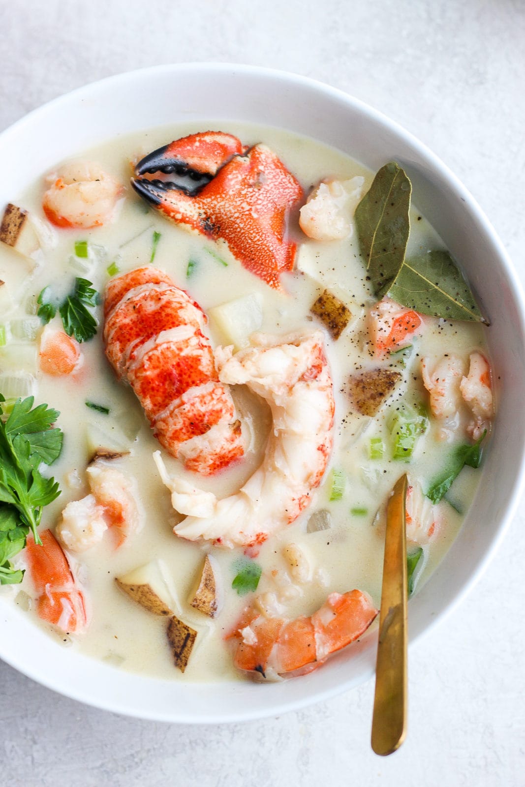 Ultimate Dairy-Free Chunky Seafood Chowder - The Wooden Skillet
