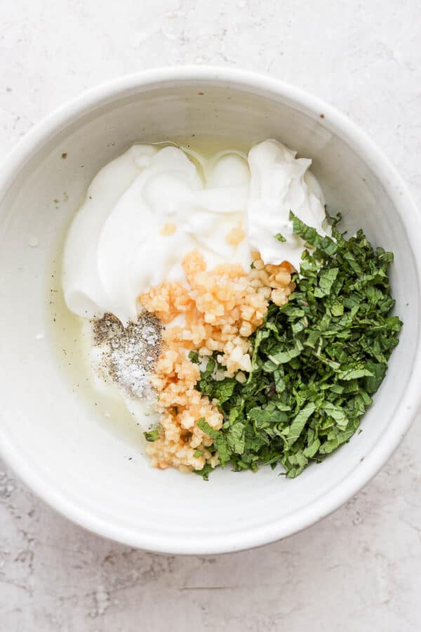Creamy Mint Lamb Sauce (with Greek yogurt) - The Wooden Skillet