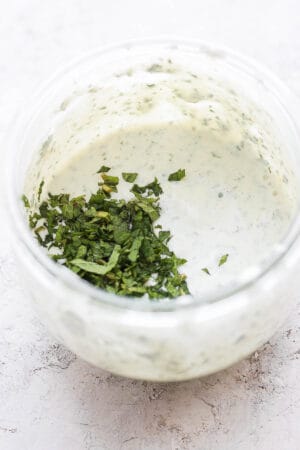 Creamy Mint Lamb Sauce (with Greek yogurt) - The Wooden Skillet