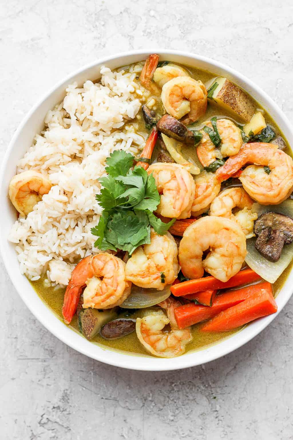 Green Coconut Curry Shrimp - The Wooden Skillet
