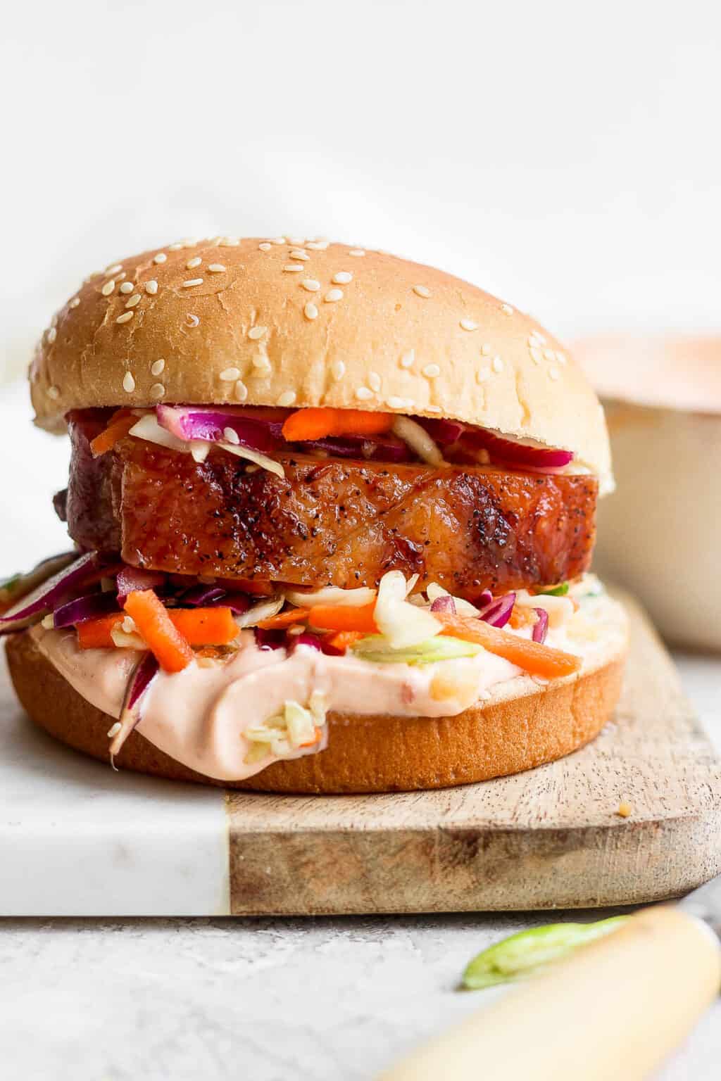 Epic Pork Belly Sandwich + Sesame Ginger Slaw - The Wooden Skillet