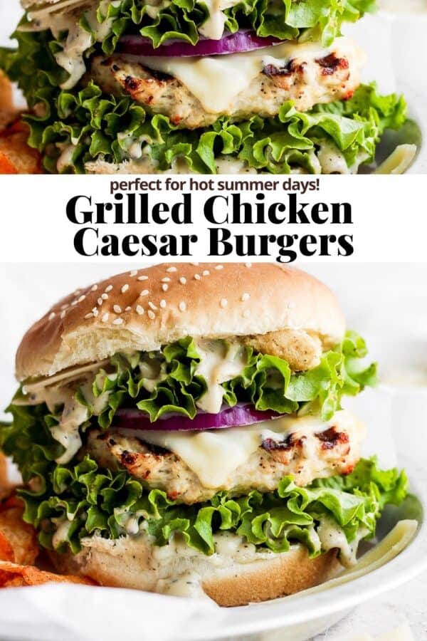 Chicken Caesar Burger - The Wooden Skillet