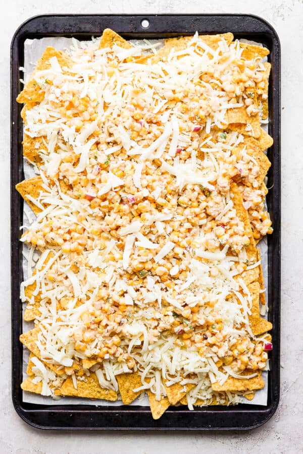 Mexican Street Corn Nachos - The Wooden Skillet