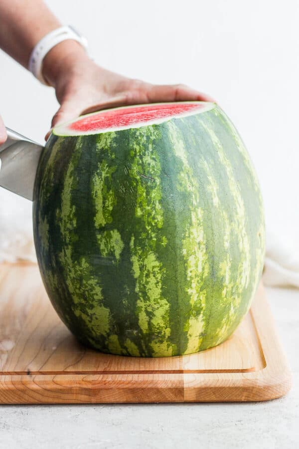 How to Cut a Watermelon (cubes, sticks + triangle slices) - The Wooden ...