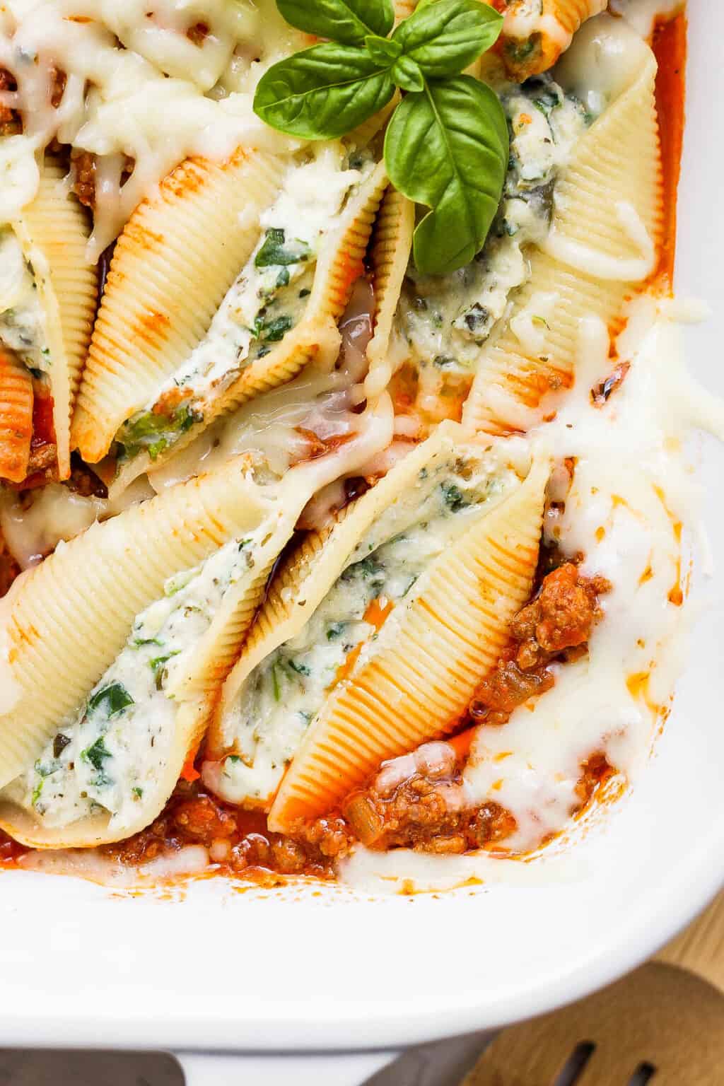 Cozy Stuffed Shells with Meat and Ricotta - The Wooden Skillet