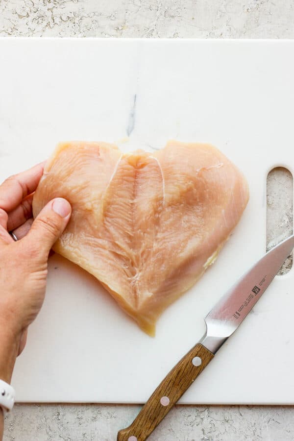 How to Butterfly a Chicken Breast - The Wooden Skillet