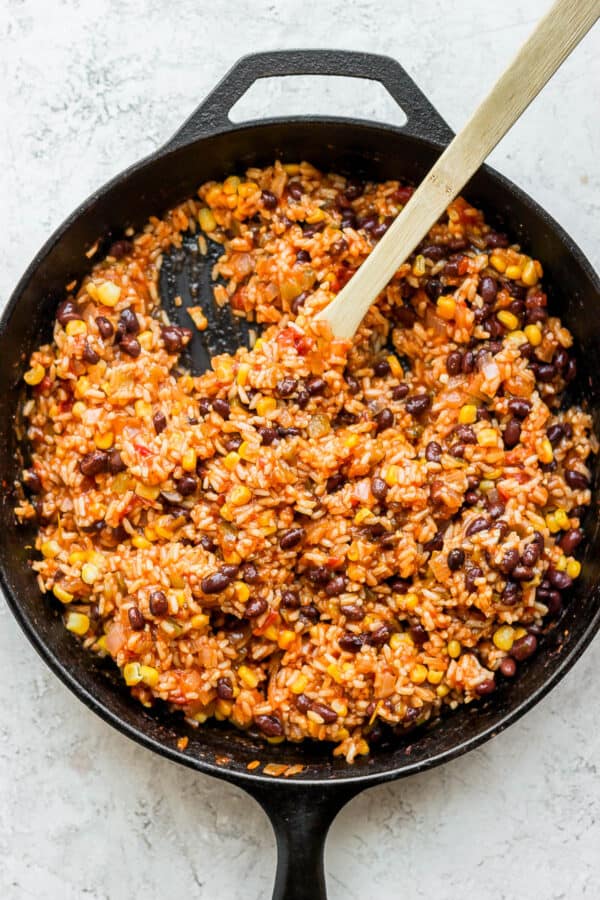 Salsa Rice - The Wooden Skillet