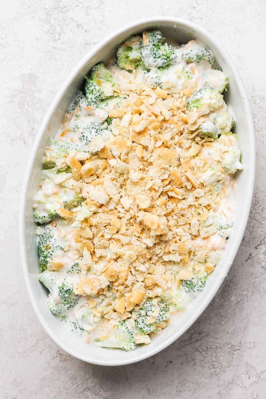 Coco's Broccoli Casserole (with Ritz Crackers) - The Wooden Skillet