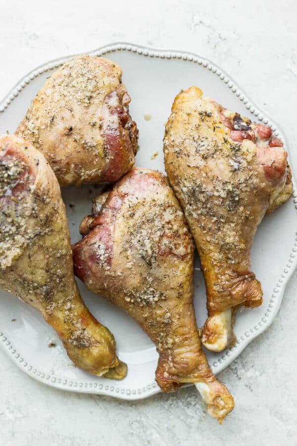 Juicy Smoked Turkey Legs + Brine - The Wooden Skillet