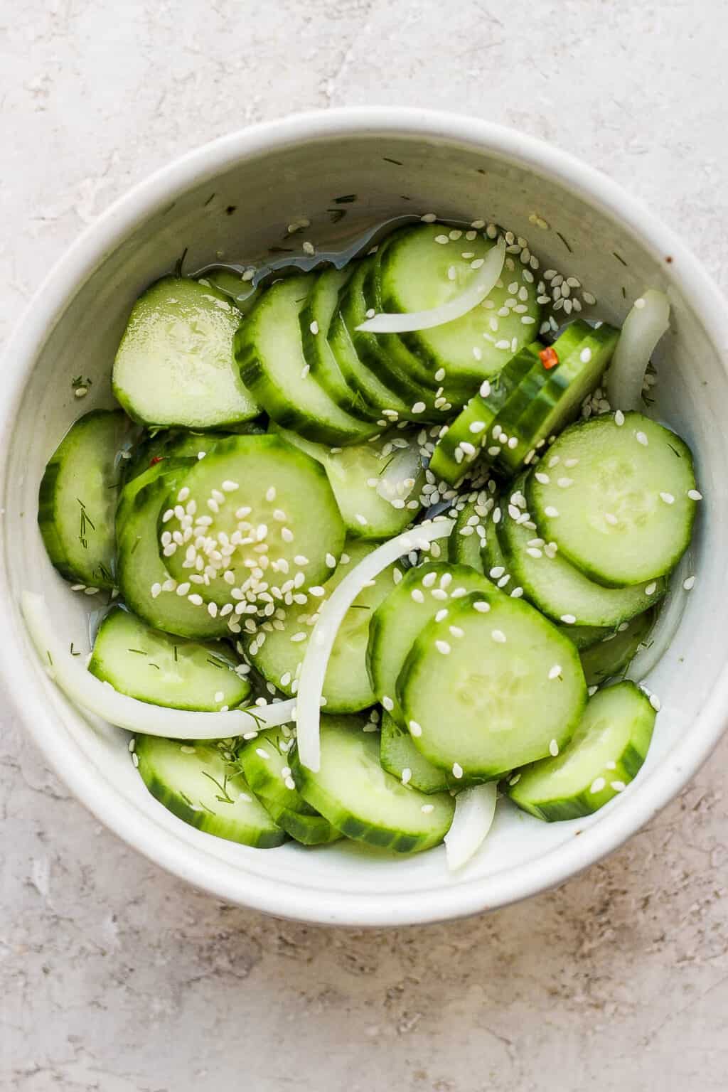 Marinated Cucumbers - The Wooden Skillet