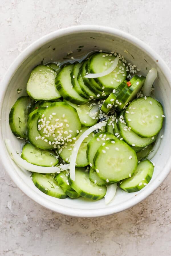 Marinated Cucumbers - The Wooden Skillet