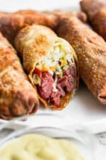 Corned Beef and Cabbage Egg Rolls - The Wooden Skillet