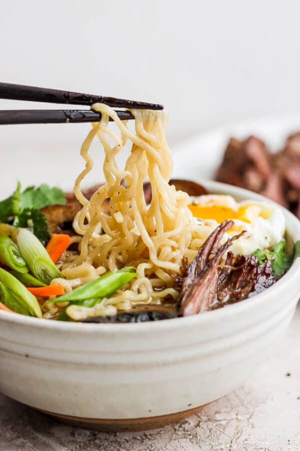 Slow Cooker Beef Ramen Noodles - The Wooden Skillet