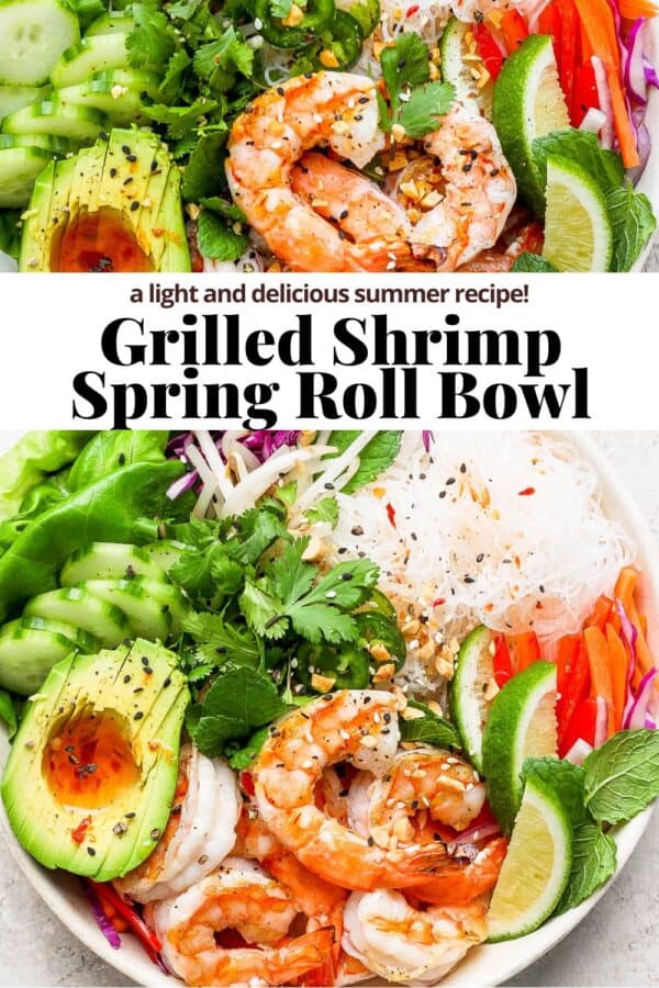 Shrimp Spring Roll Bowl - The Wooden Skillet