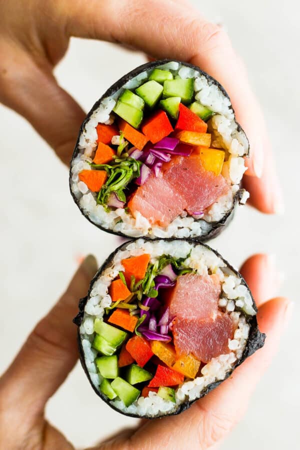 Sushi Burrito (3 ways) - The Wooden Skillet