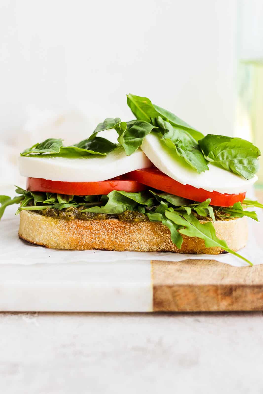Pesto Caprese Sandwich (+ grilled bread) - The Wooden Skillet