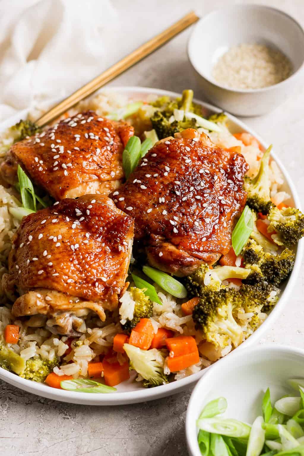 Teriyaki Chicken and Rice - The Wooden Skillet
