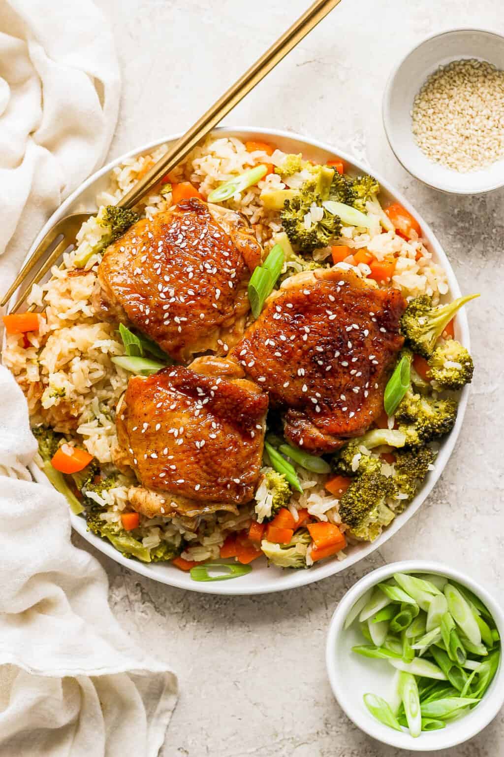 Teriyaki Chicken and Rice - The Wooden Skillet