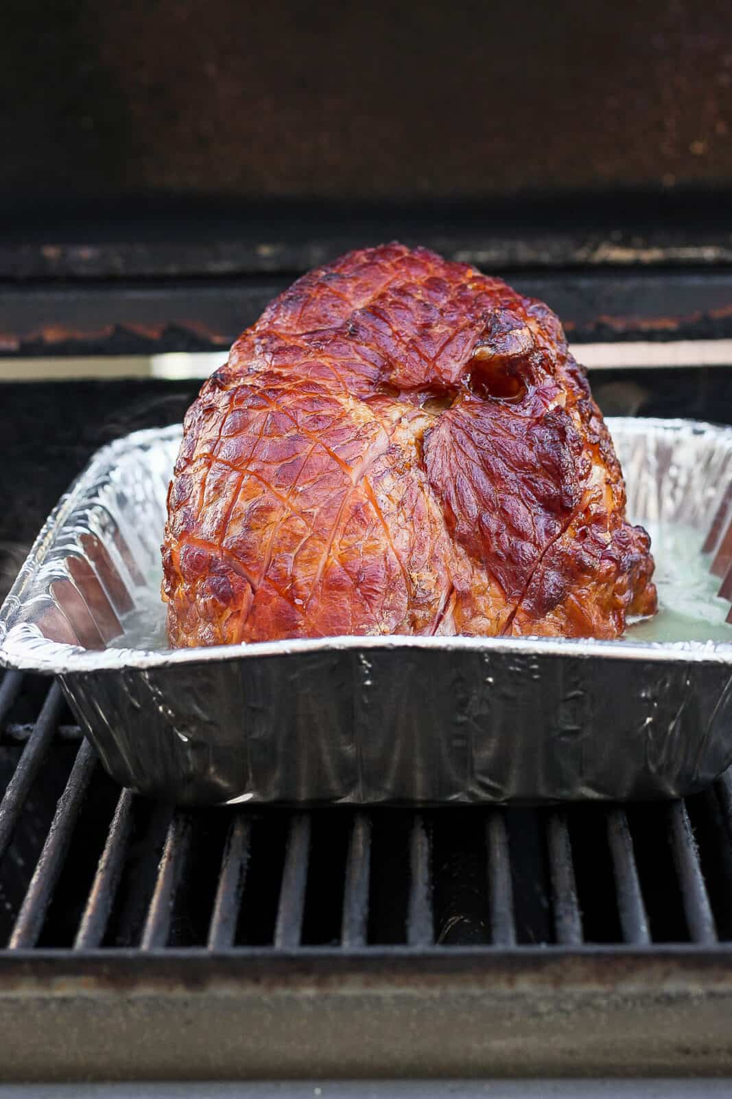 Grilled Ham + Honey Bourbon Glaze - The Wooden Skillet