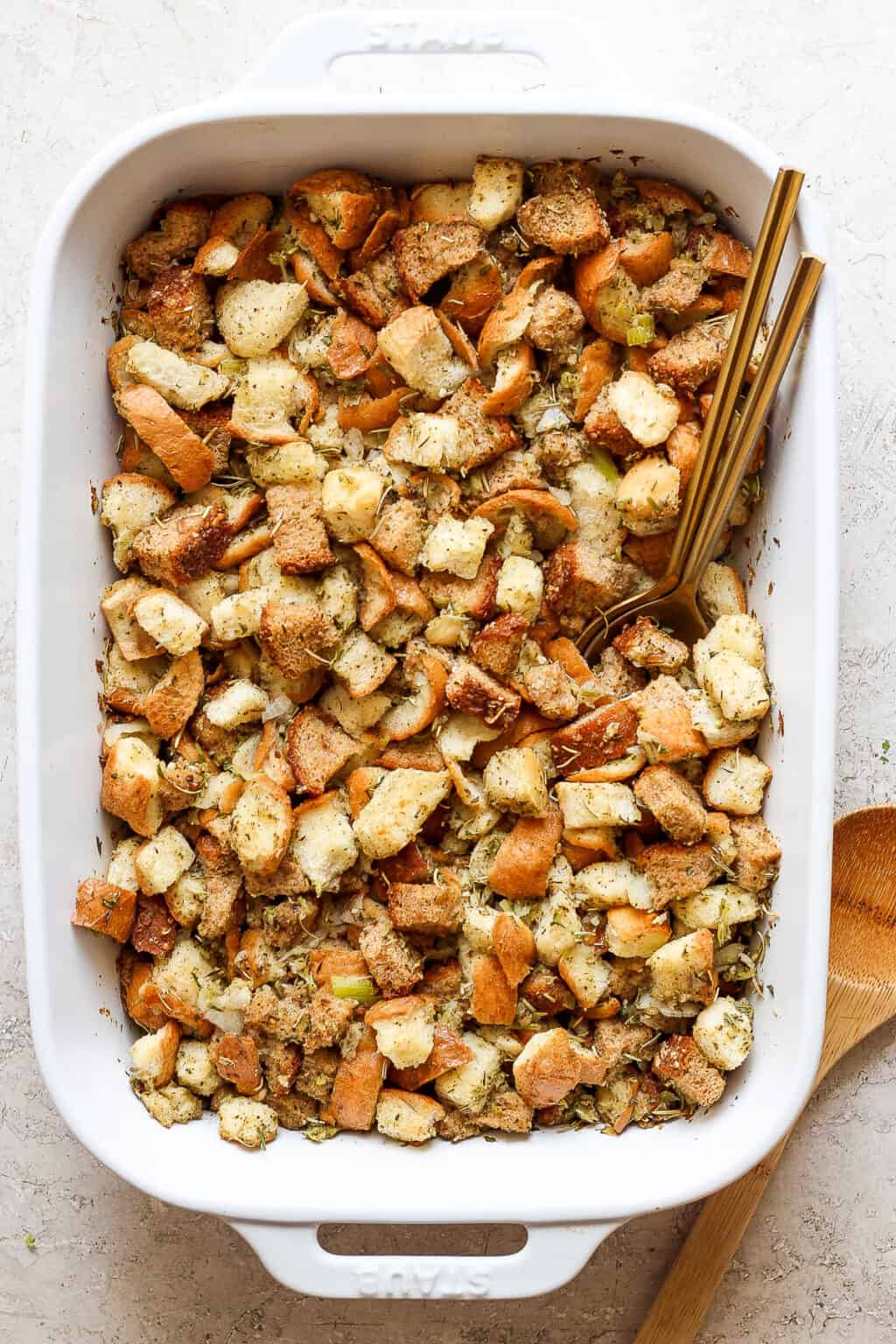 BEST Stuffing Recipe (how to make stuffing) - The Wooden Skillet