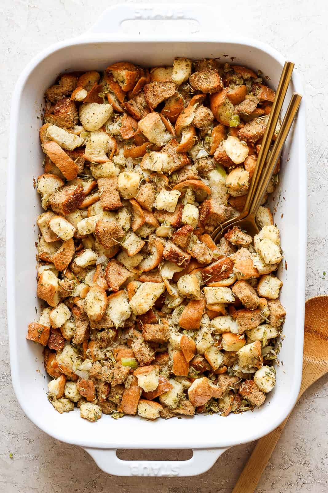 BEST Stuffing Recipe (how to make stuffing) - The Wooden Skillet