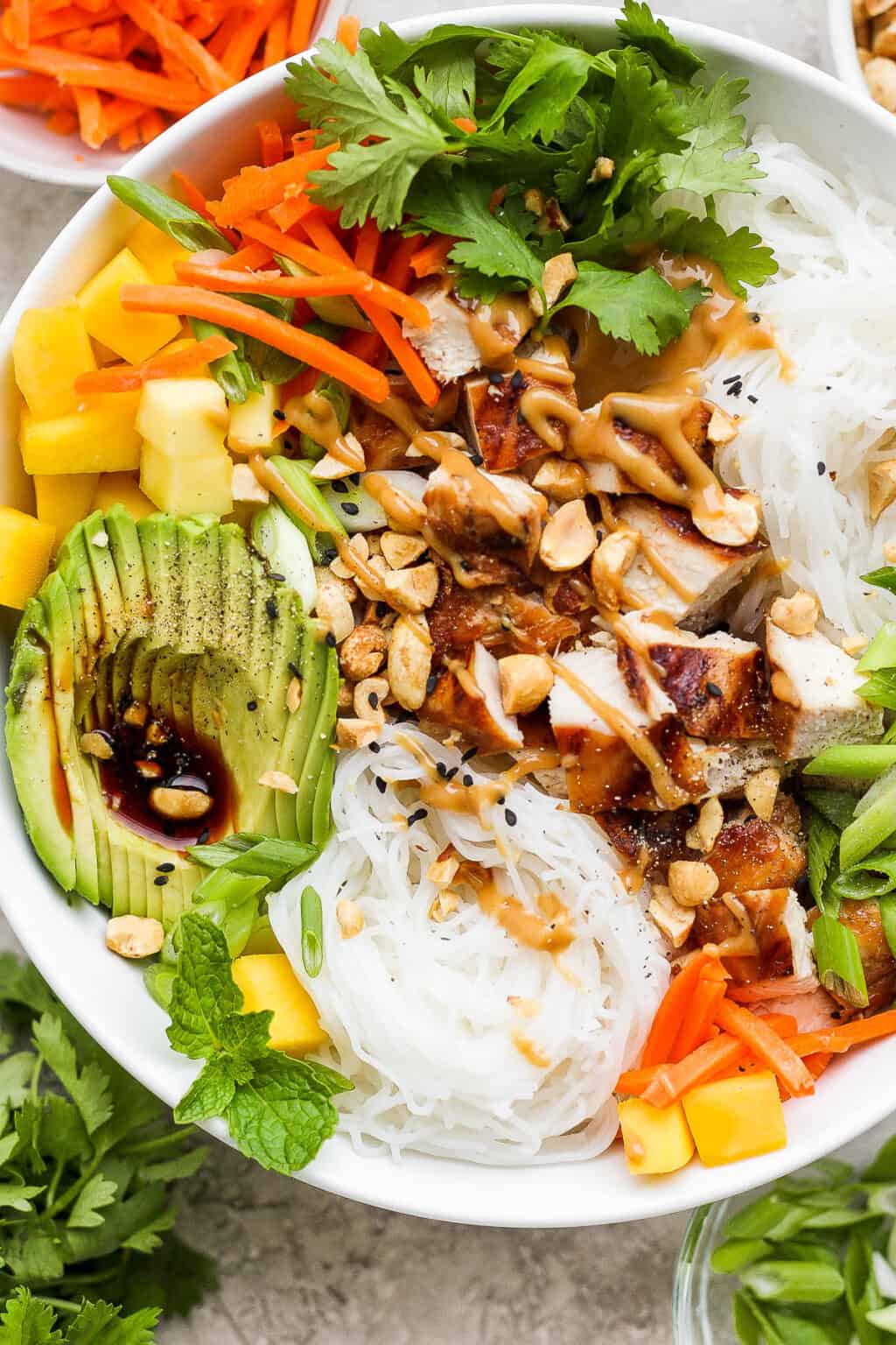 Chicken Spring Roll Bowls - The Wooden Skillet