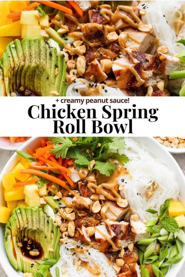 Chicken Spring Roll Bowls - The Wooden Skillet