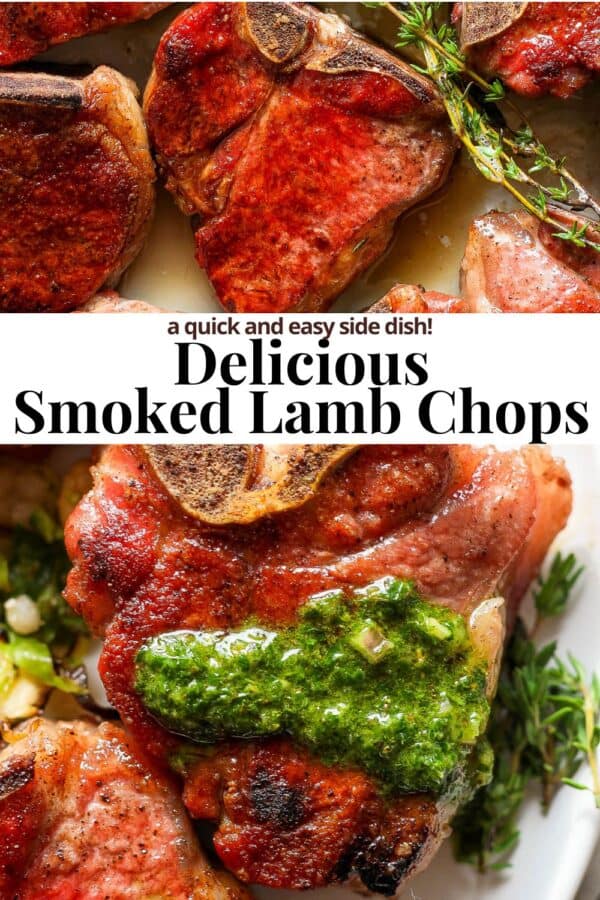 Smoked Lamb Chops + Mint Chimichurri Sauce - The Wooden Skillet