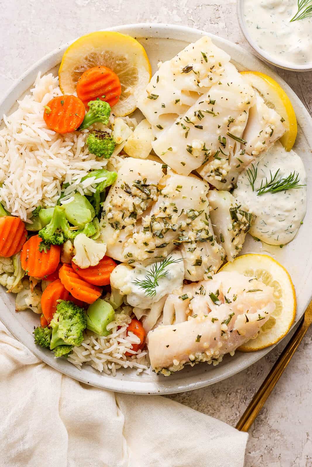 Buttery Baked Cod (+ epic homemade tartar sauce) - The Wooden Skillet
