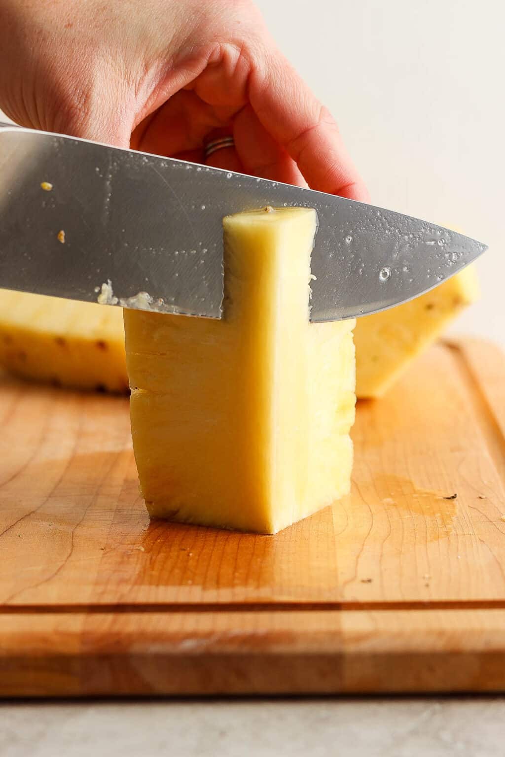 How to Cut Pineapple - The Wooden Skillet