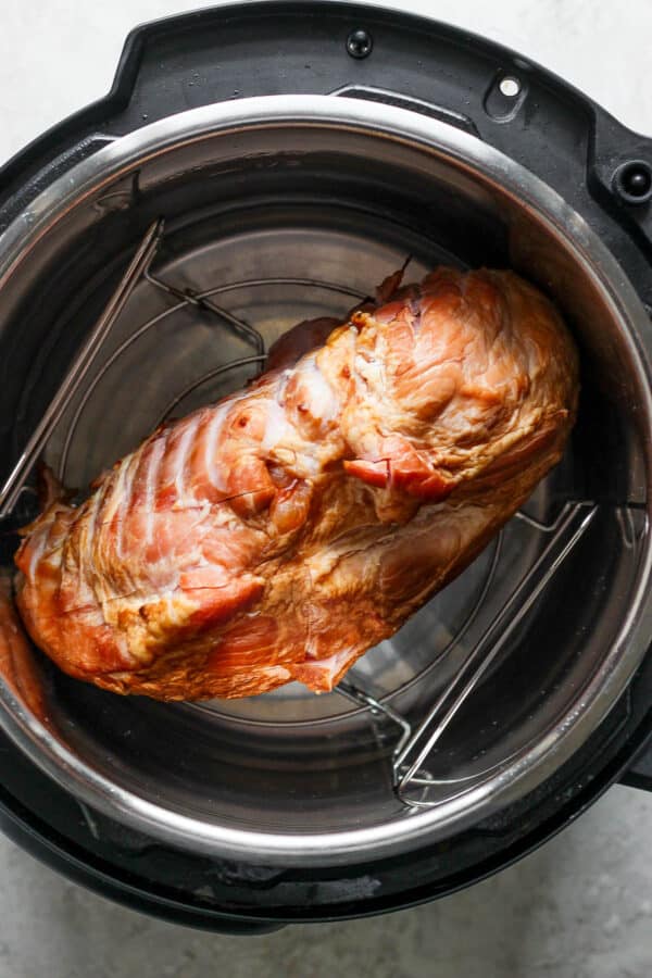 Instant Pot Ham + Buttery Brown Sugar Glaze - The Wooden Skillet