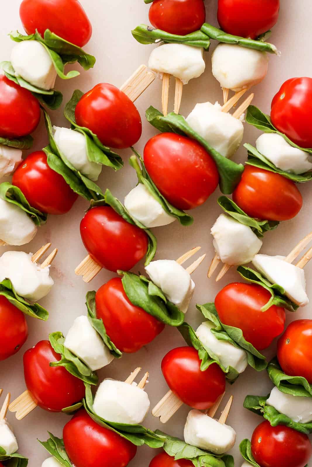 Caprese Skewers With Balsamic Glaze - The Wooden Skillet