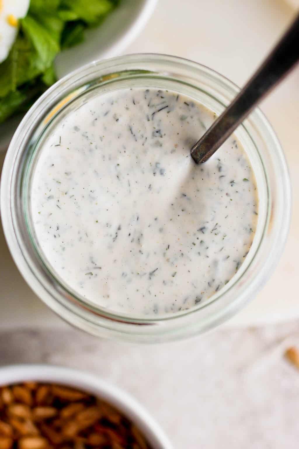 Homemade Herby Ranch Dressing - The Wooden Skillet