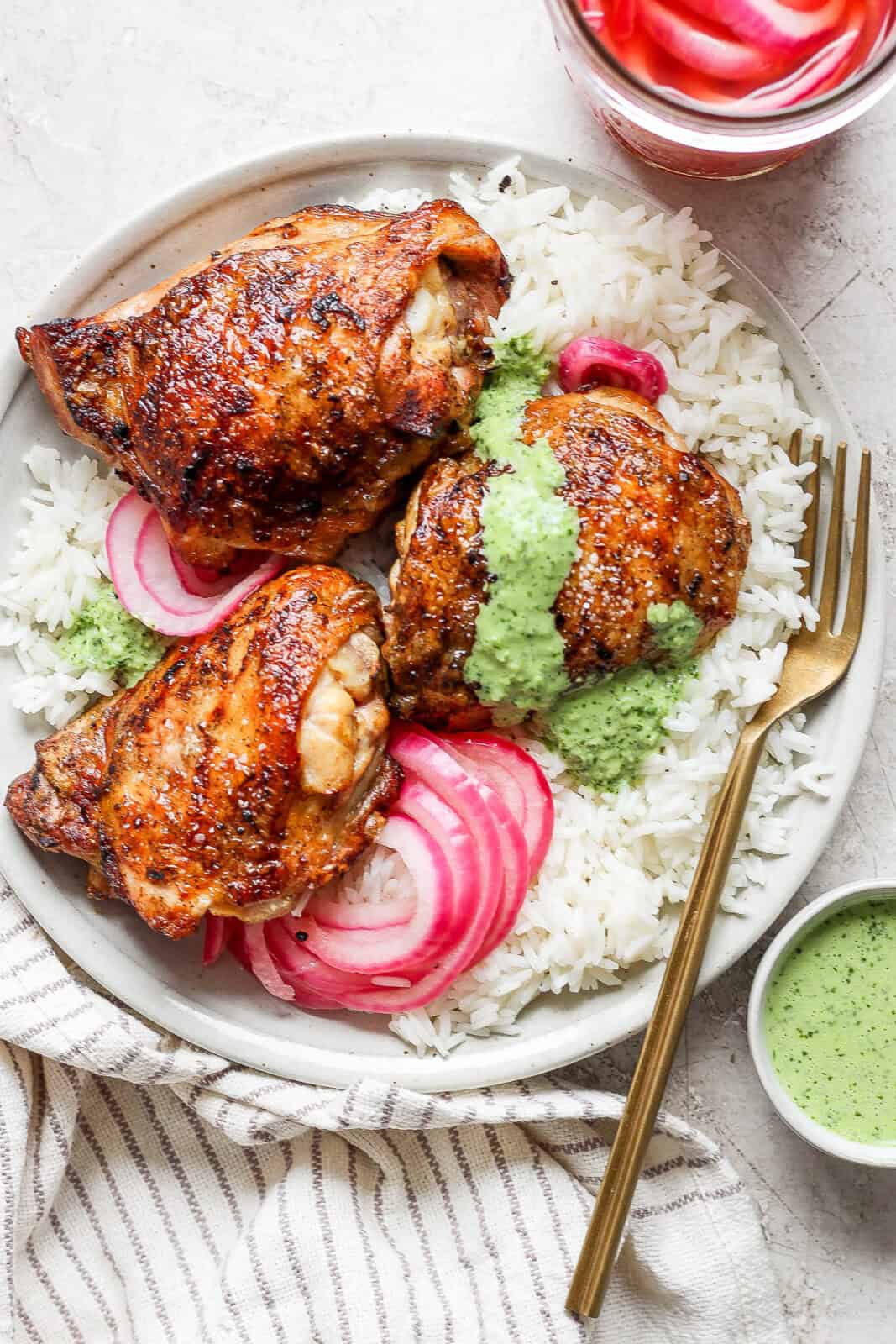Grilled Peruvian Chicken (+ Green Sauce) - The Wooden Skillet