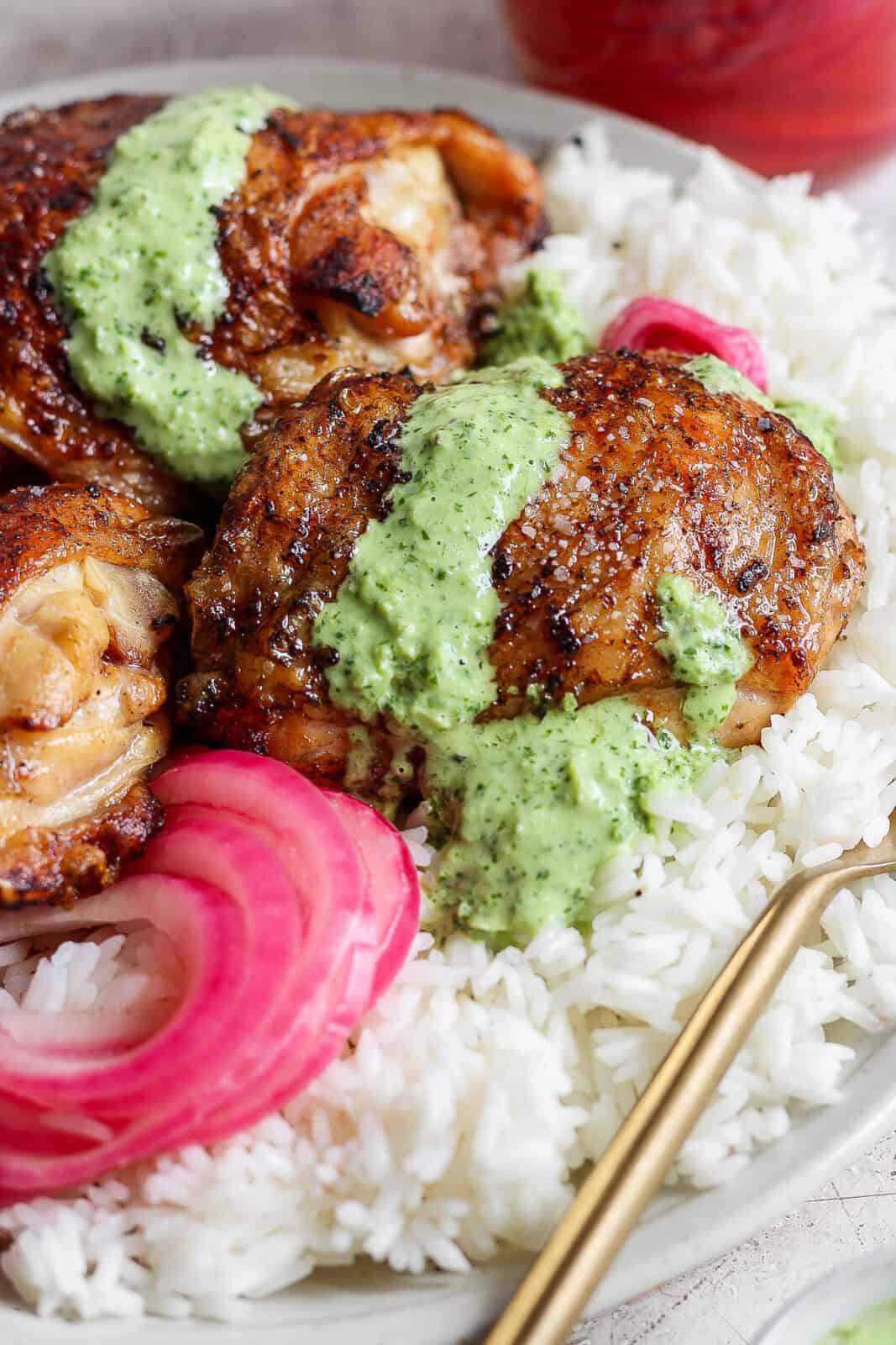 Grilled Peruvian Chicken (+ Green Sauce) - The Wooden Skillet