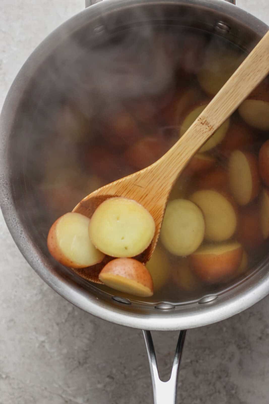 Herbed Butter Boiled Potatoes - The Wooden Skillet
