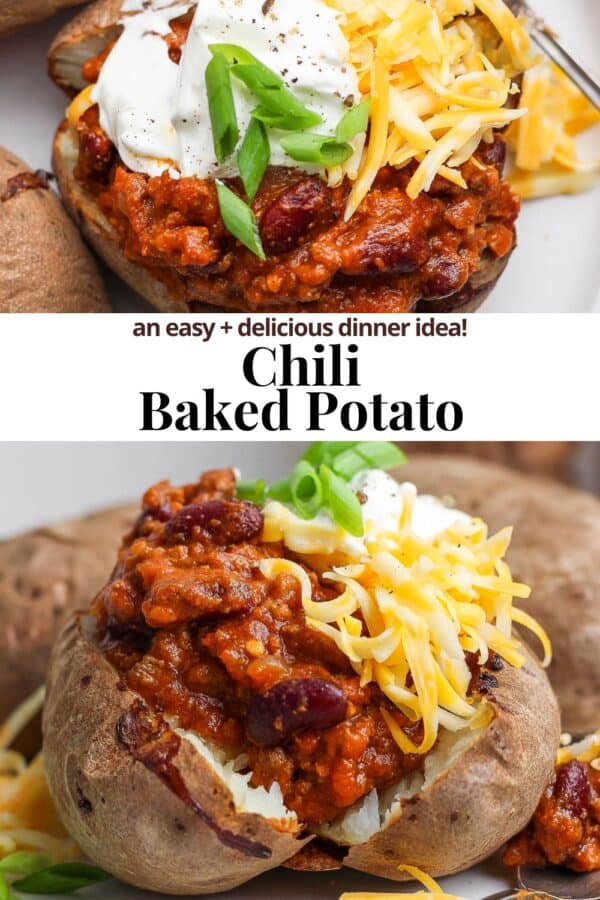 Chili Baked Potato - The Wooden Skillet