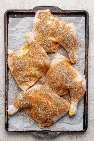 Smoked Chicken Quarters (Juicy + Crispy Skin) - The Wooden Skillet
