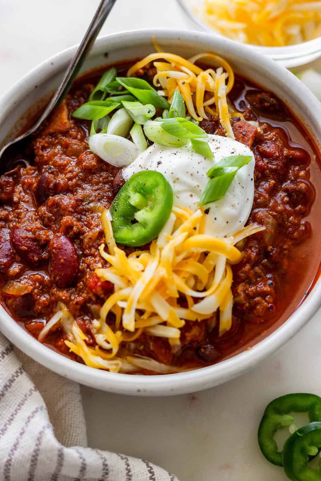 Bison Chili Recipe (Slow Cooker + Stove Top) - The Wooden Skillet