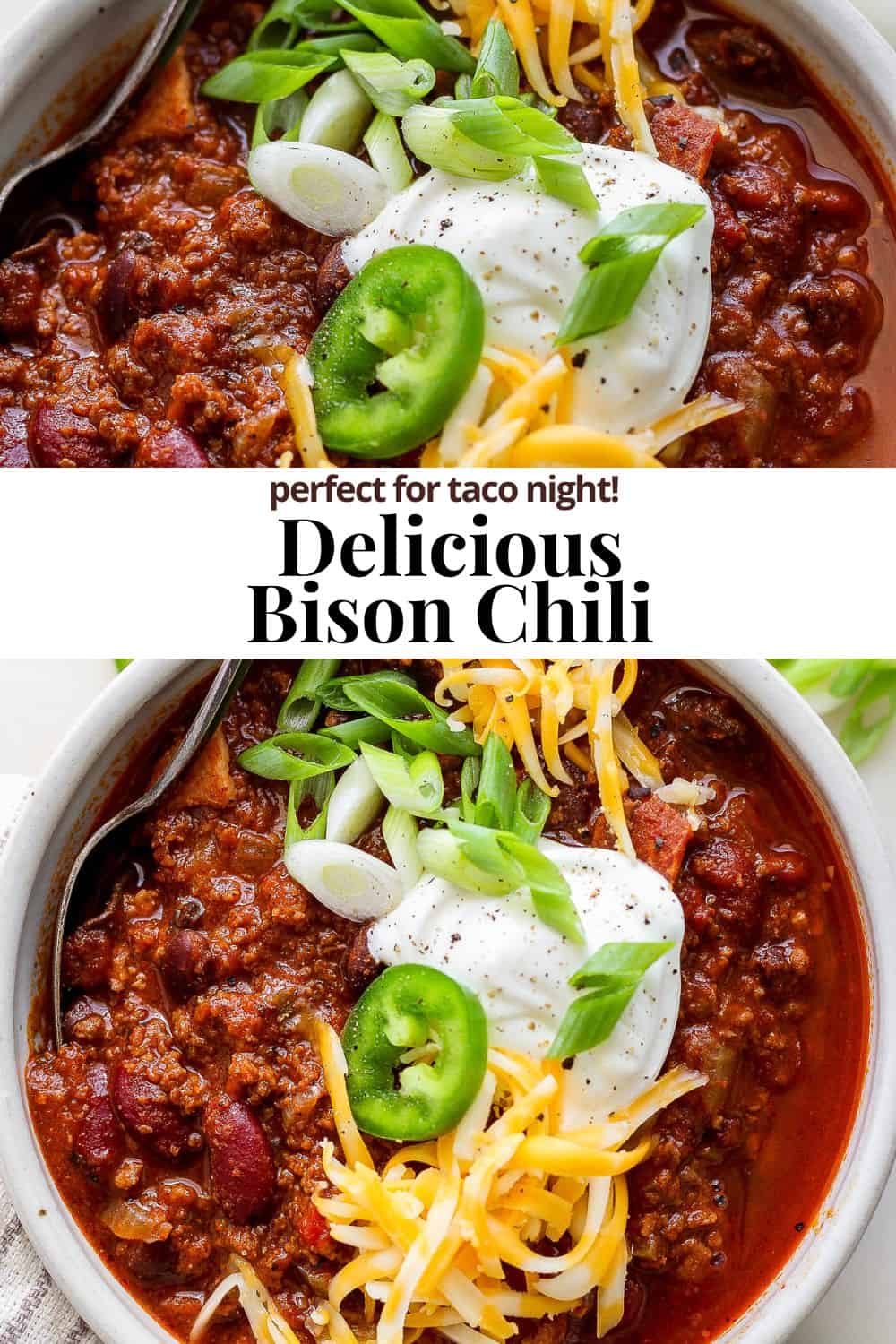 Bison Chili Recipe (Slow Cooker + Stove Top) - The Wooden Skillet