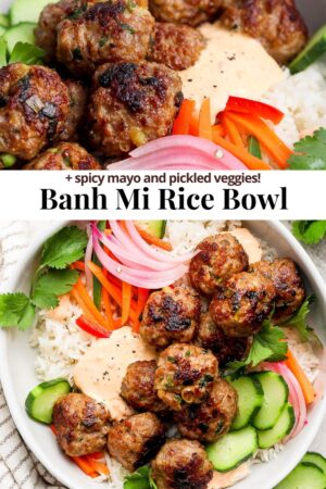 Banh Mi Rice Bowl + Spicy Mayo - The Wooden Skillet