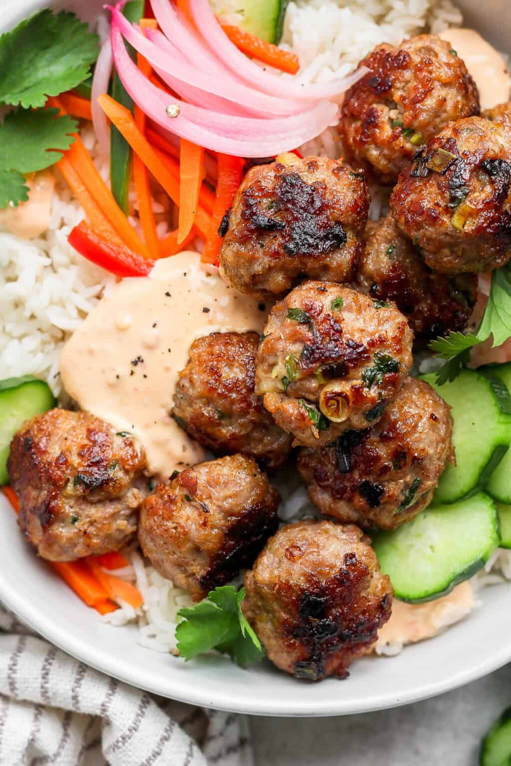 Banh Mi Rice Bowl + Spicy Mayo - The Wooden Skillet