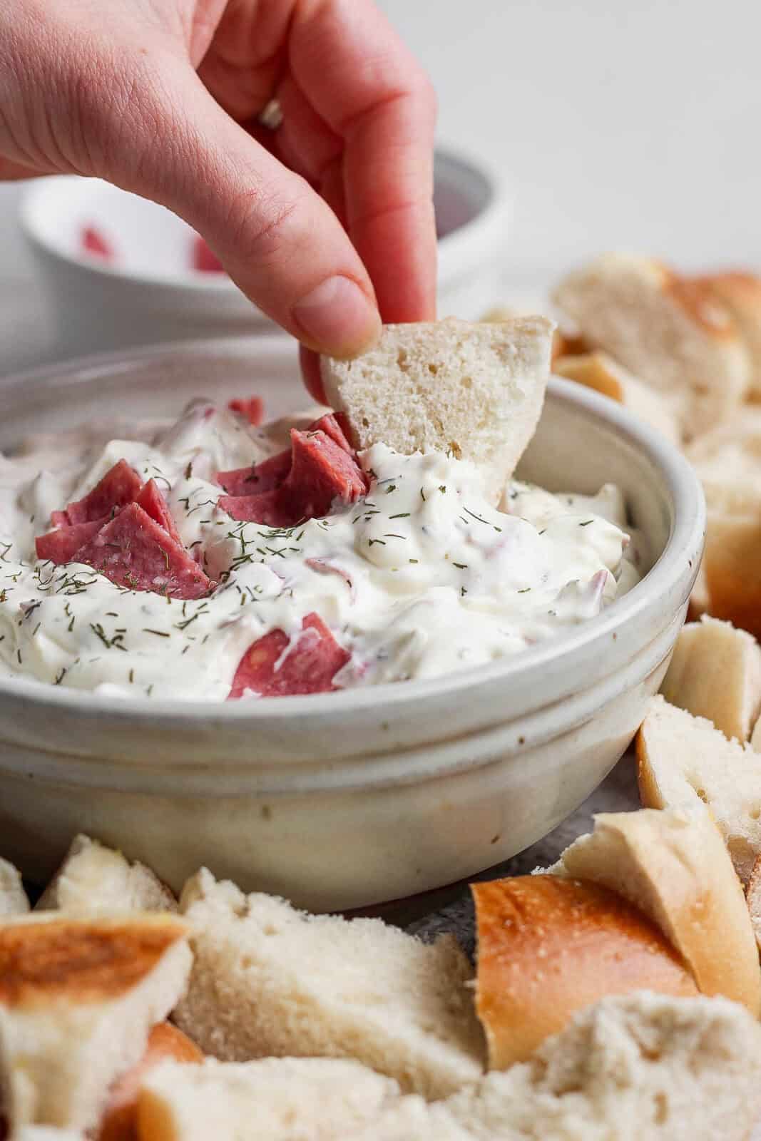 Mary's Bagel Dip - The Wooden Skillet