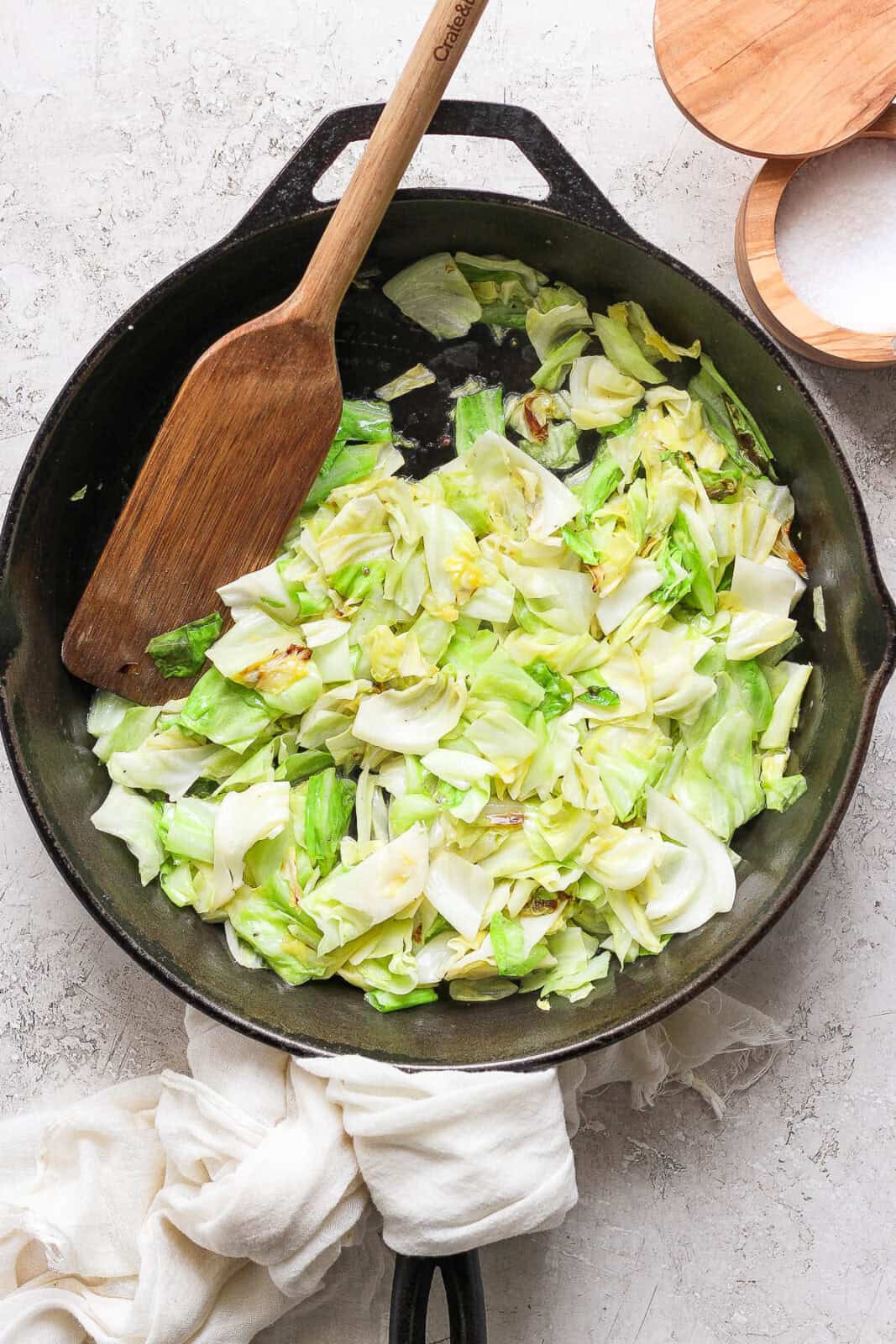 15 Minute Buttery Sautéed Cabbage (4 Ingredients) - The Wooden Skillet